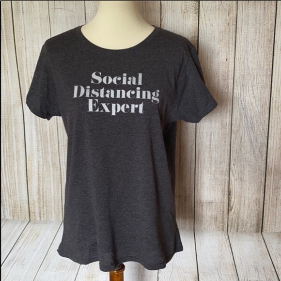 Tops | Graphic Tee Social Distancing Expert | Poshmark
